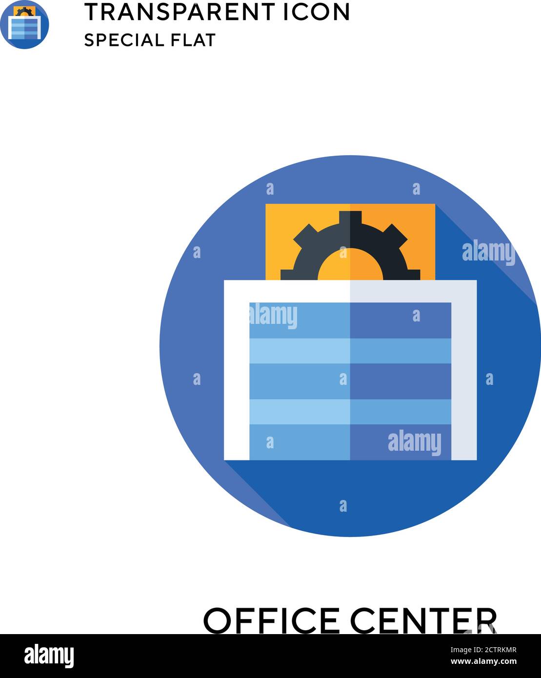 Office center vector icon. Flat style illustration. EPS 10 vector Stock ...