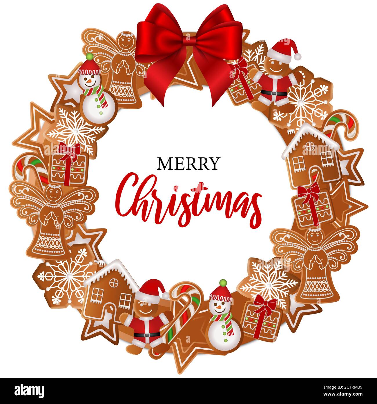 Gingerbread man frame Cut Out Stock Images & Pictures - Alamy