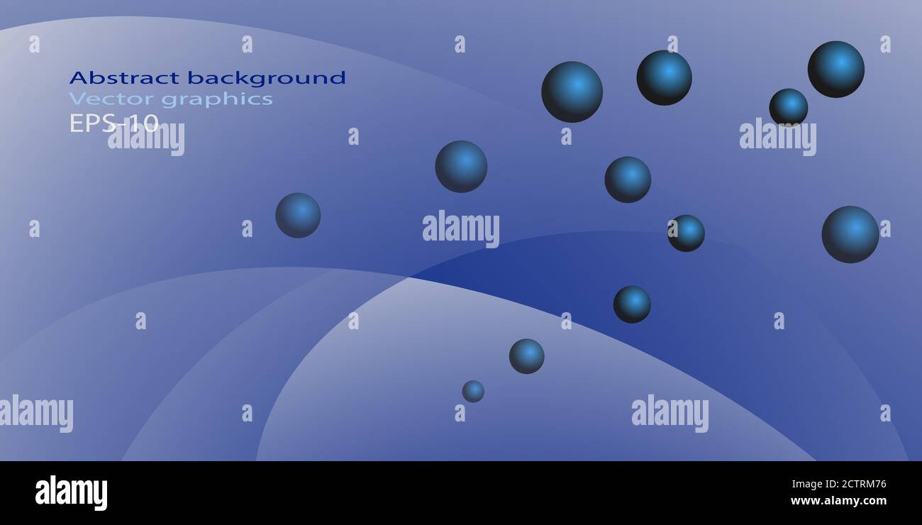 Gradient background with balls. Flying balls. Business card. Abstract ...