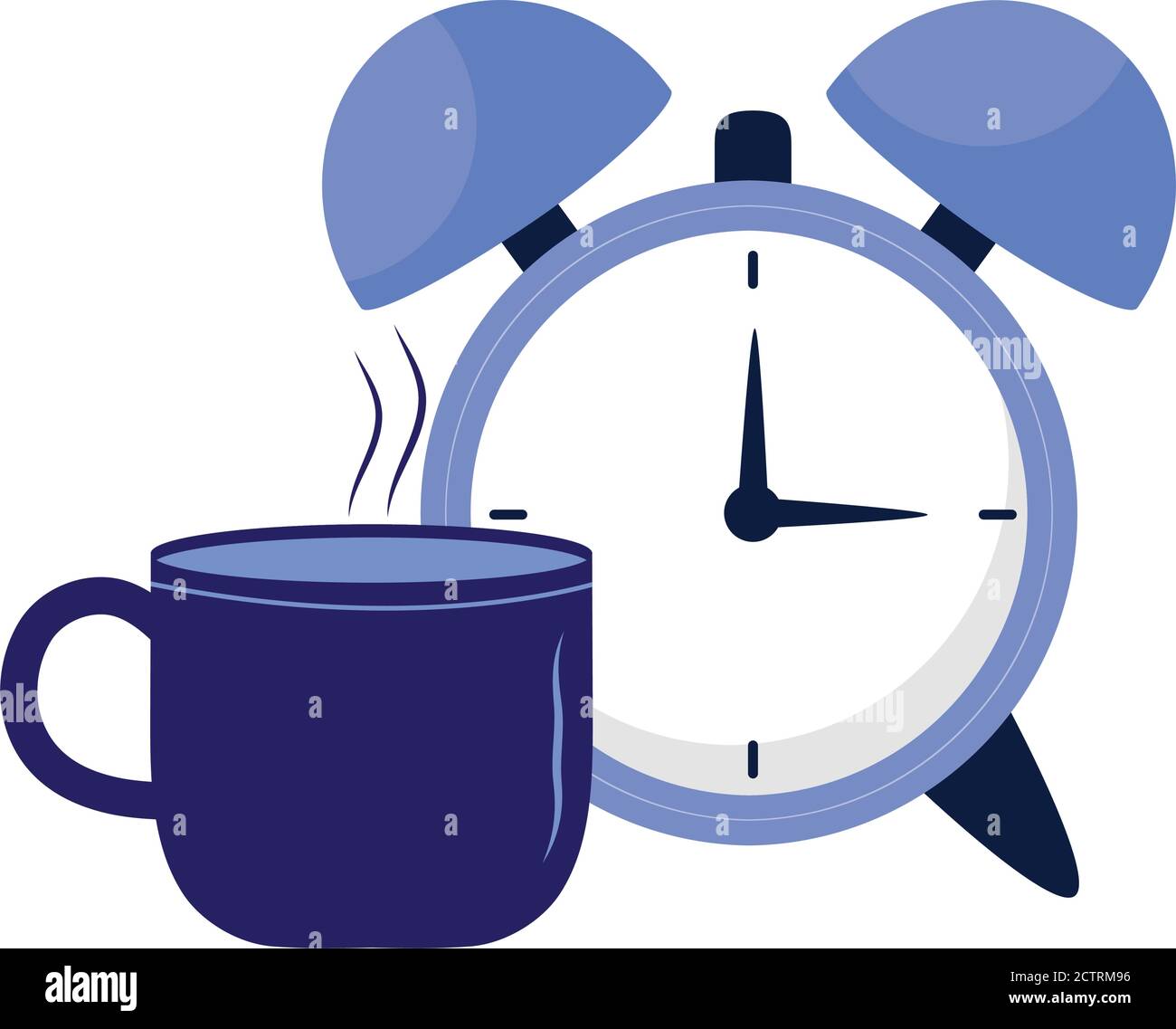 clock with insomnia coffee mug vector design Stock Vector Image & Art ...
