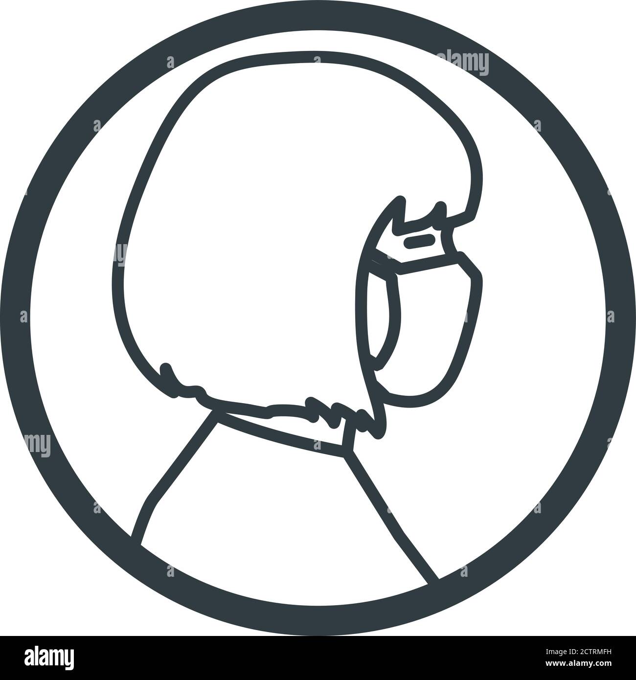 Woman wear surgical mask Stock Vector Images - Alamy