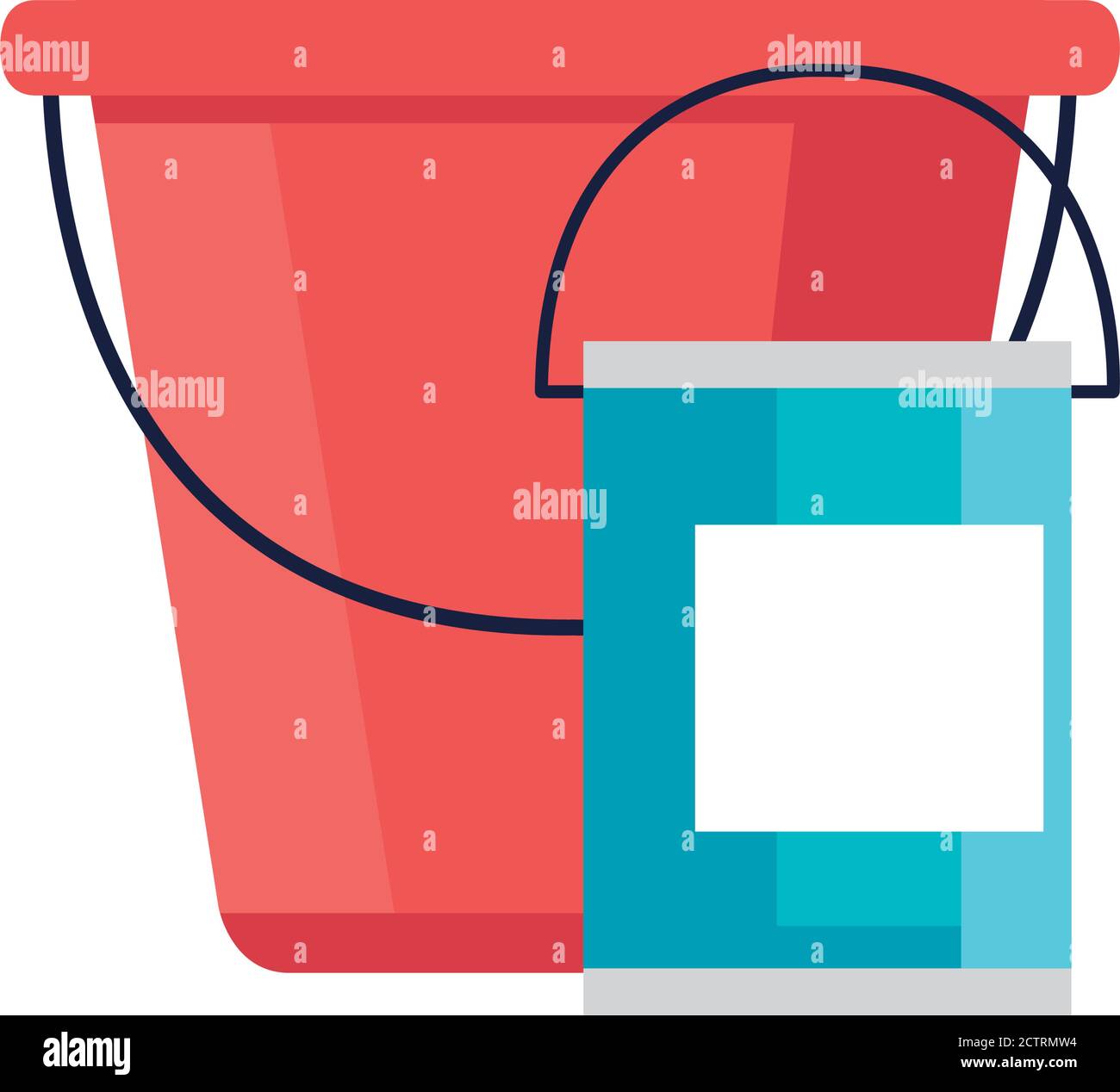 construction paint buckets vector design Stock Vector Image & Art - Alamy