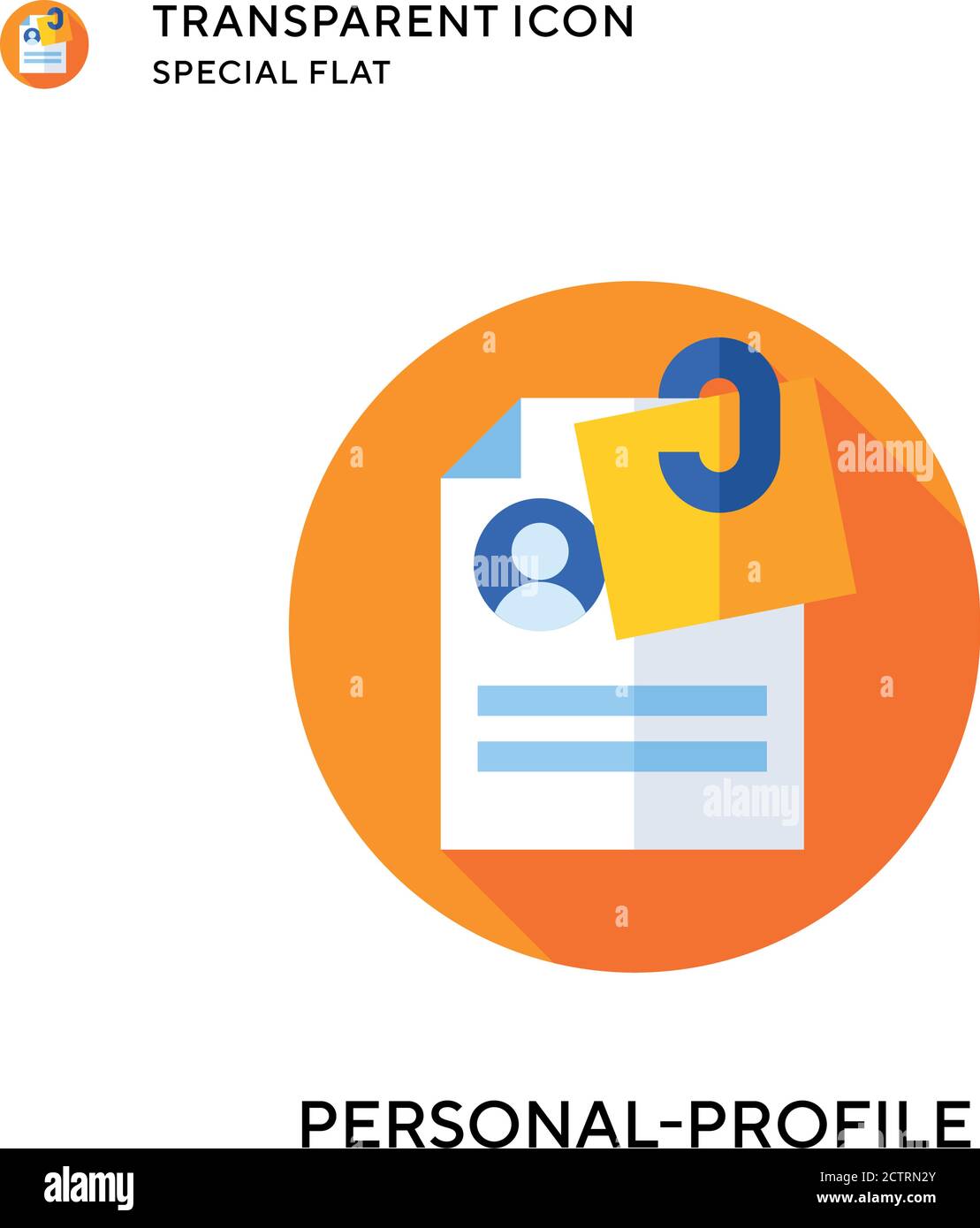 Personal-profile vector icon. Flat style illustration. EPS 10 vector ...