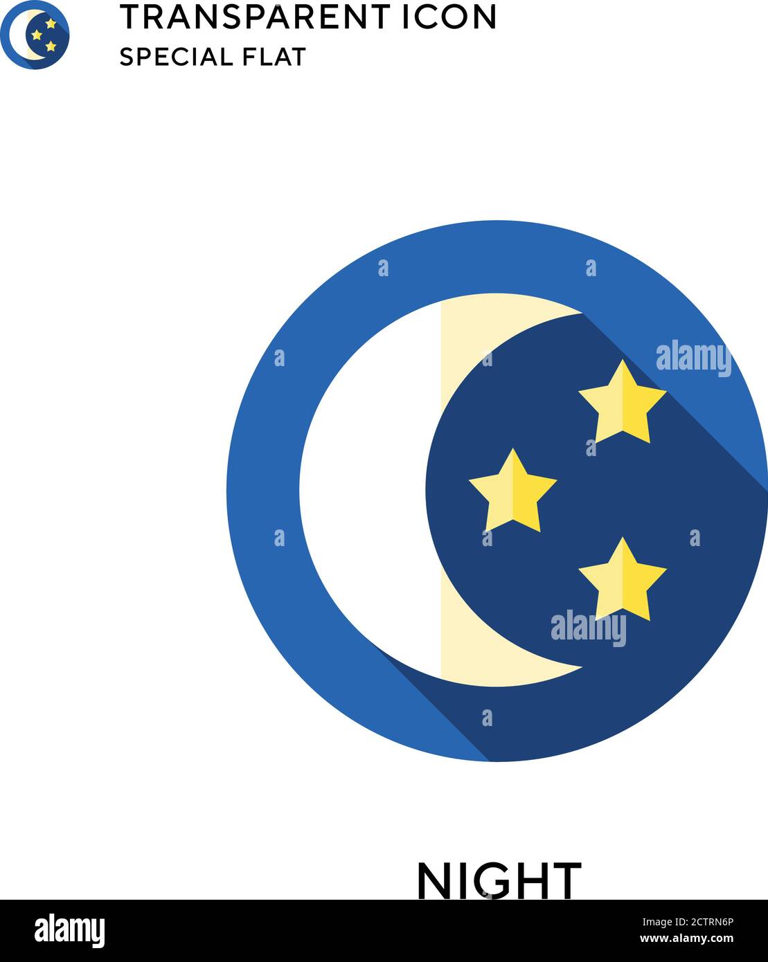 Night vector icon. Flat style illustration. EPS 10 vector Stock Vector ...