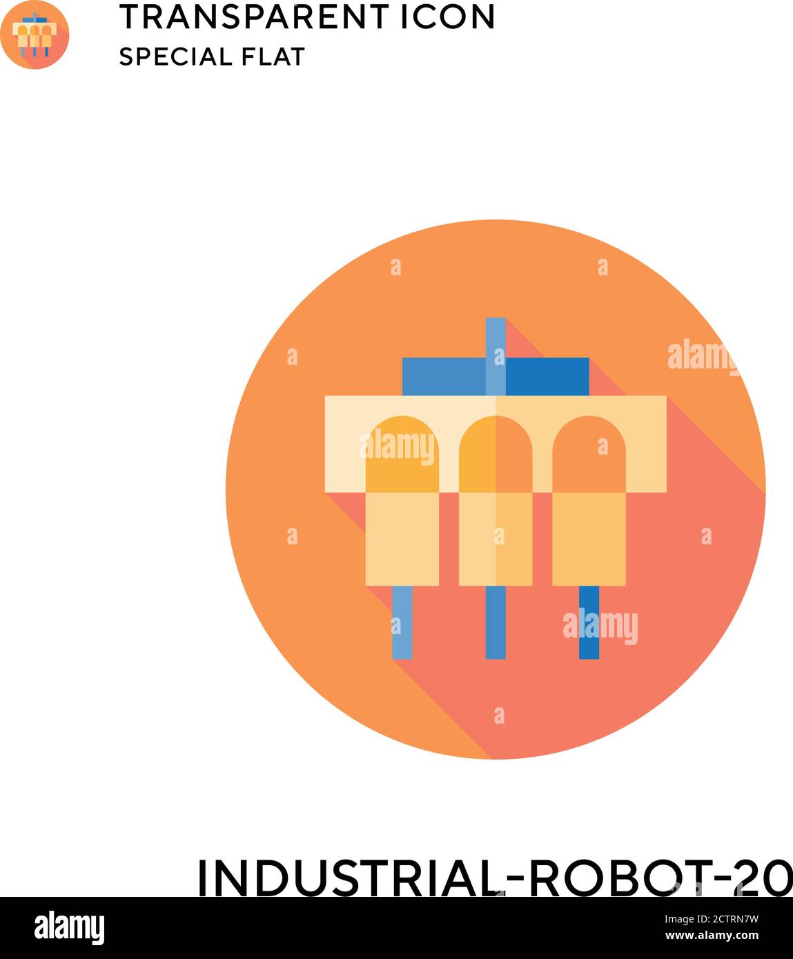 Industrial-robot-20 vector icon. Flat style illustration. EPS 10 vector ...