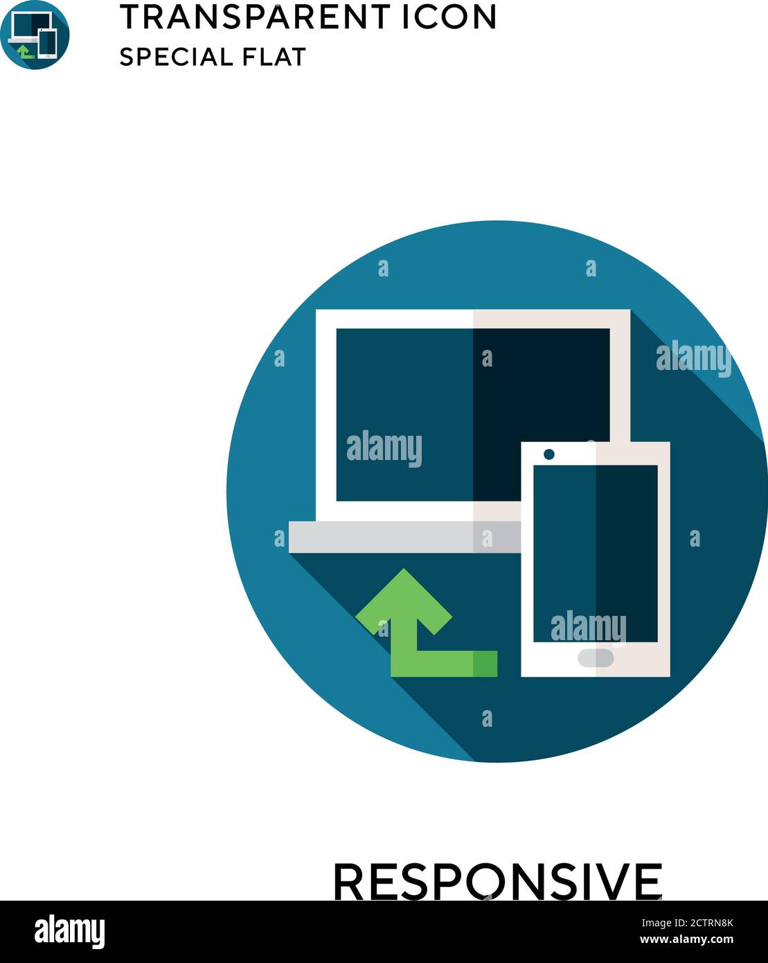 Responsive vector icon. Flat style illustration. EPS 10 vector Stock ...