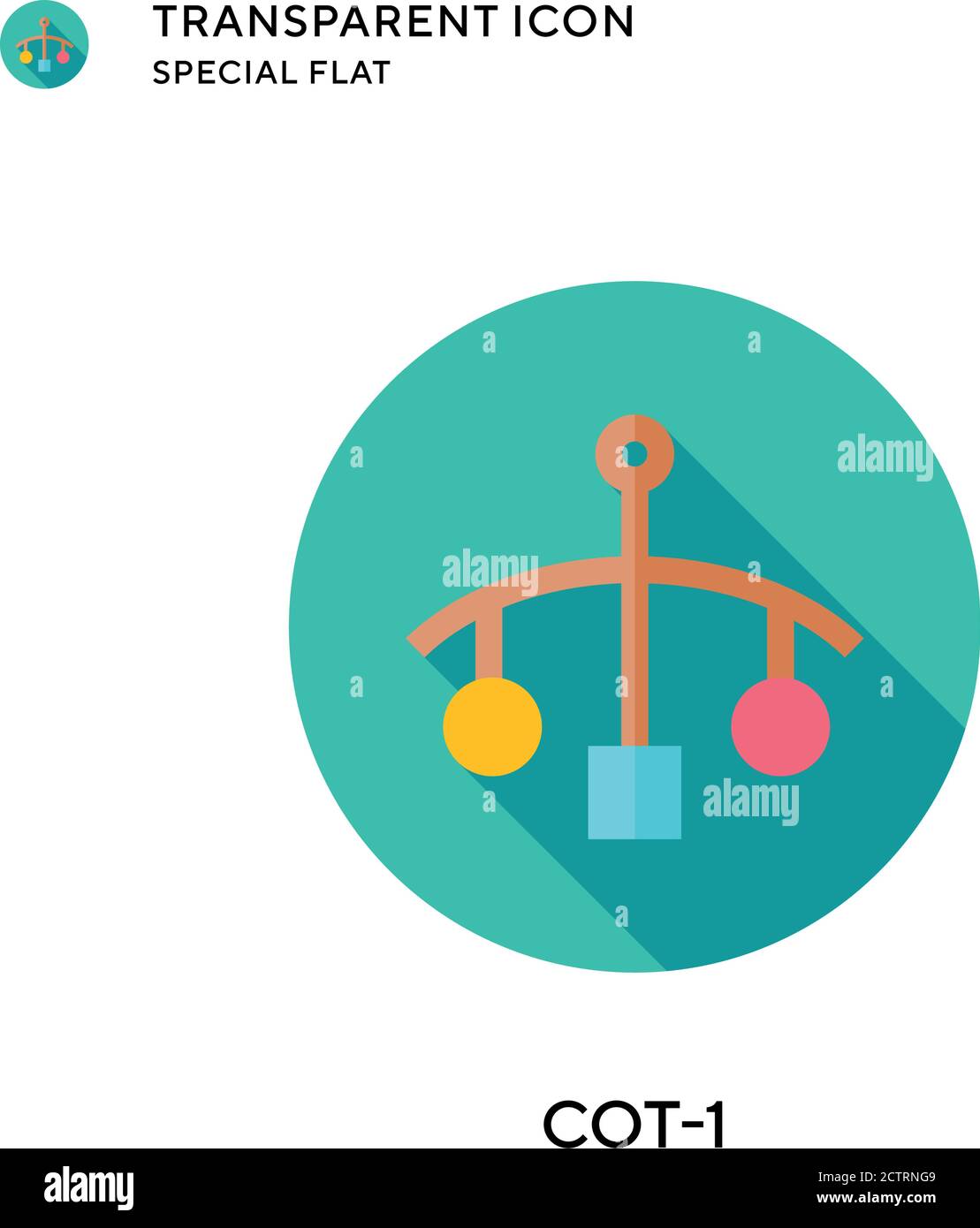 Cot-1 vector icon. Flat style illustration. EPS 10 vector Stock Vector ...