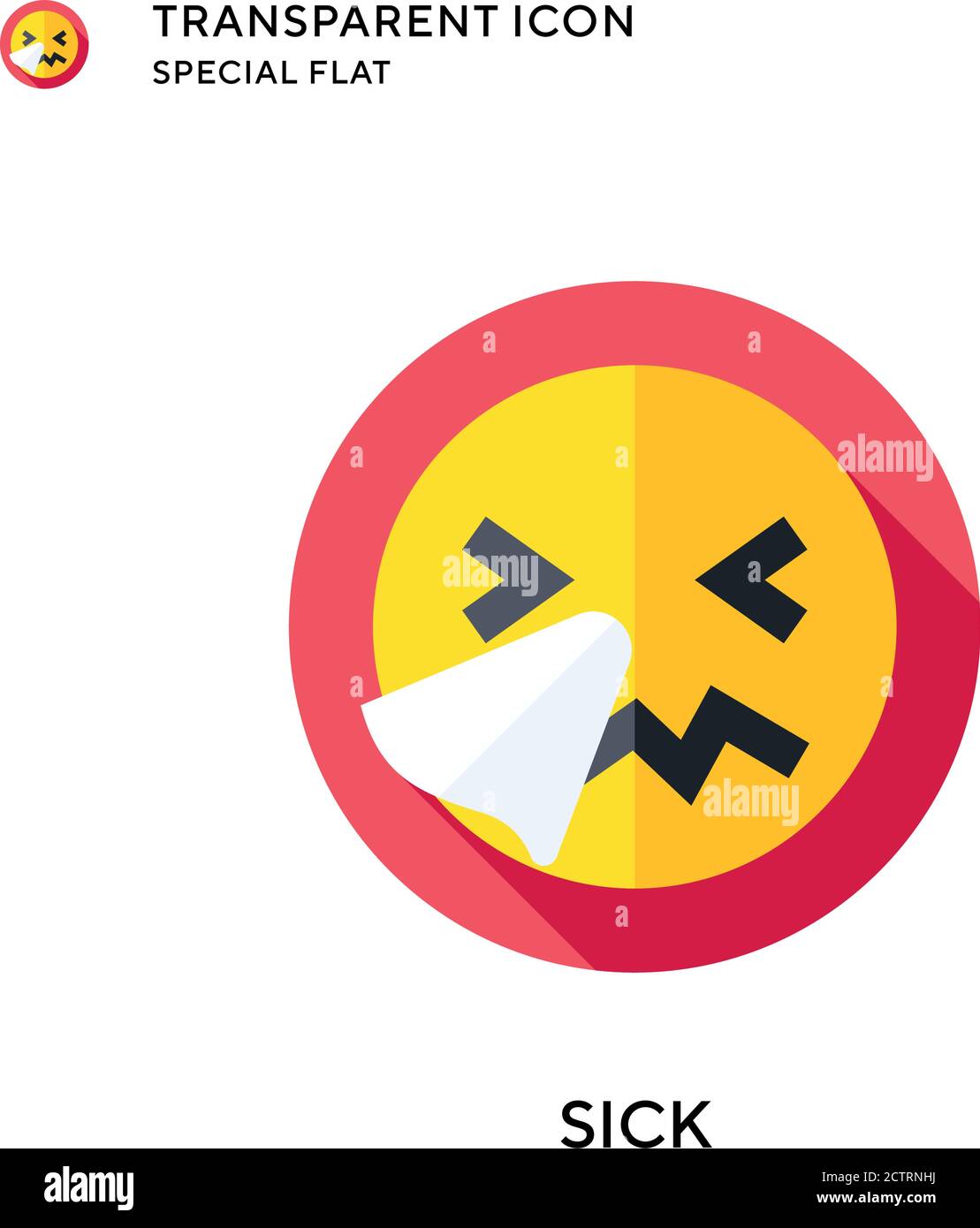 Sick vector icon. Flat style illustration. EPS 10 vector Stock Vector ...