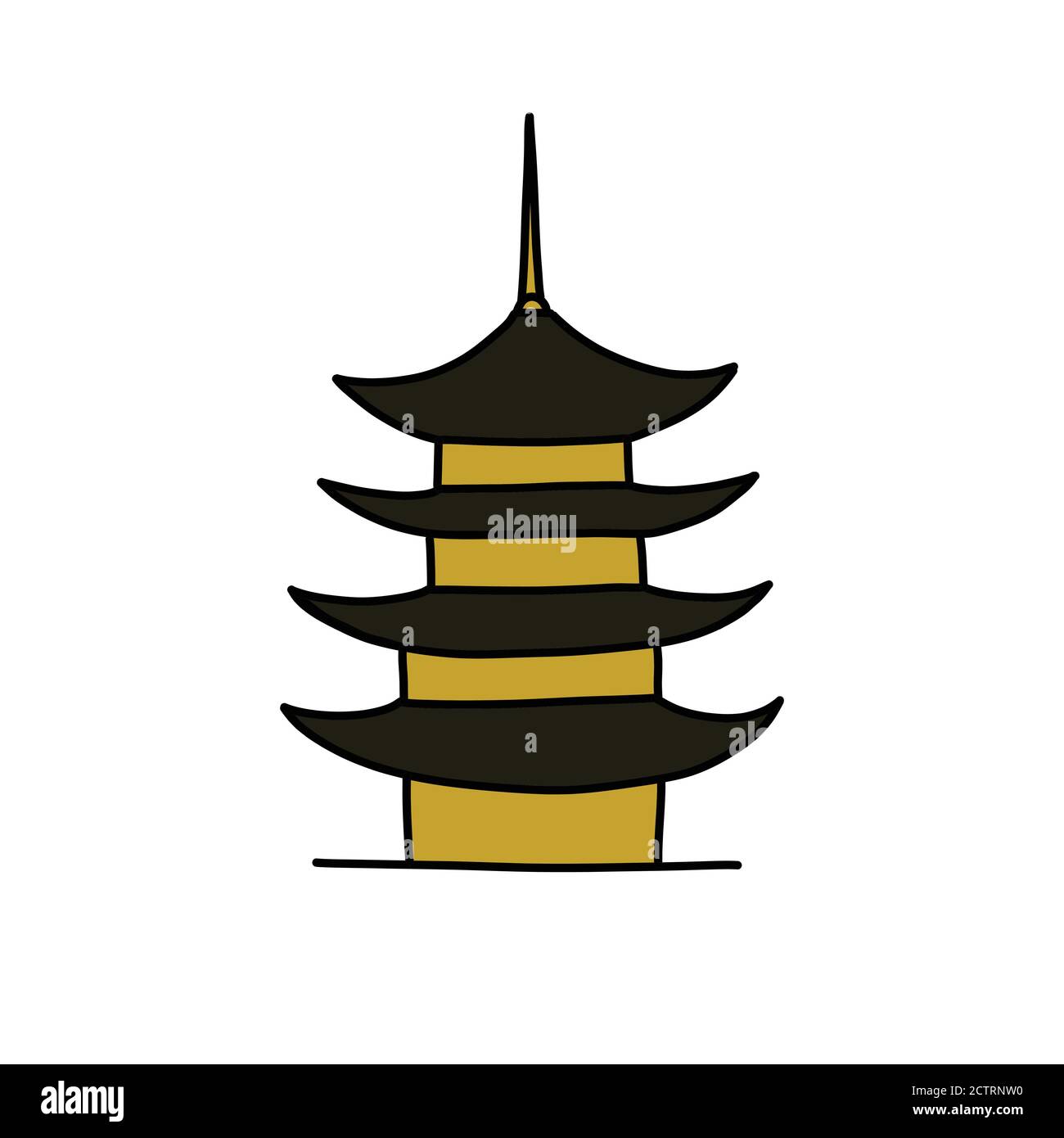 chinese building doodle icon, vector illustration Stock Vector Image ...