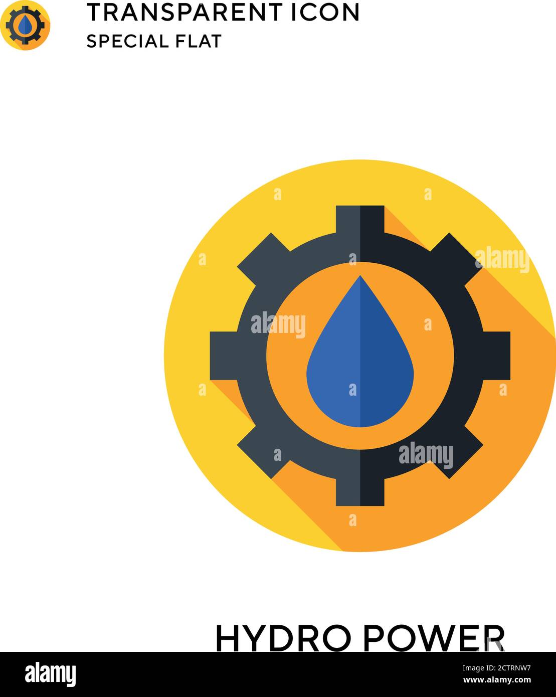 Hydro power vector icon. Flat style illustration. EPS 10 vector Stock ...