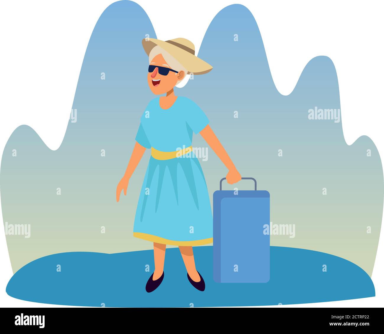Senior woman wearing summer Stock Vector Images - Alamy