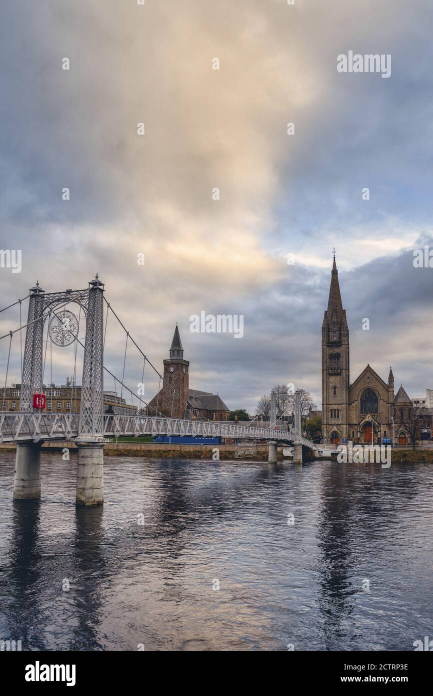 Beautiful Greig Street Bridge in Inverness, Scotland Stock Photo - Alamy