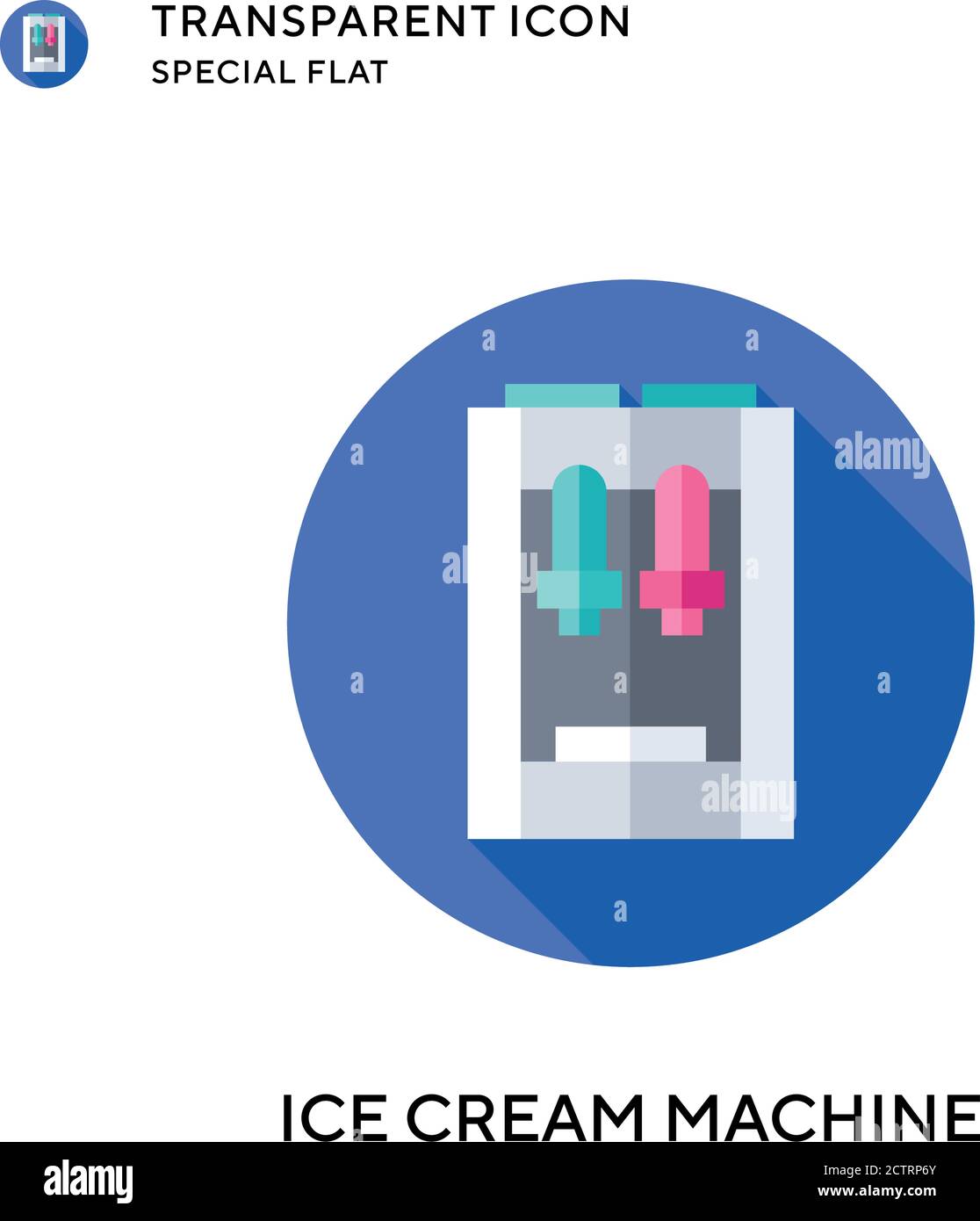 Ice cream machine vector icon. Flat style illustration. EPS 10 vector ...