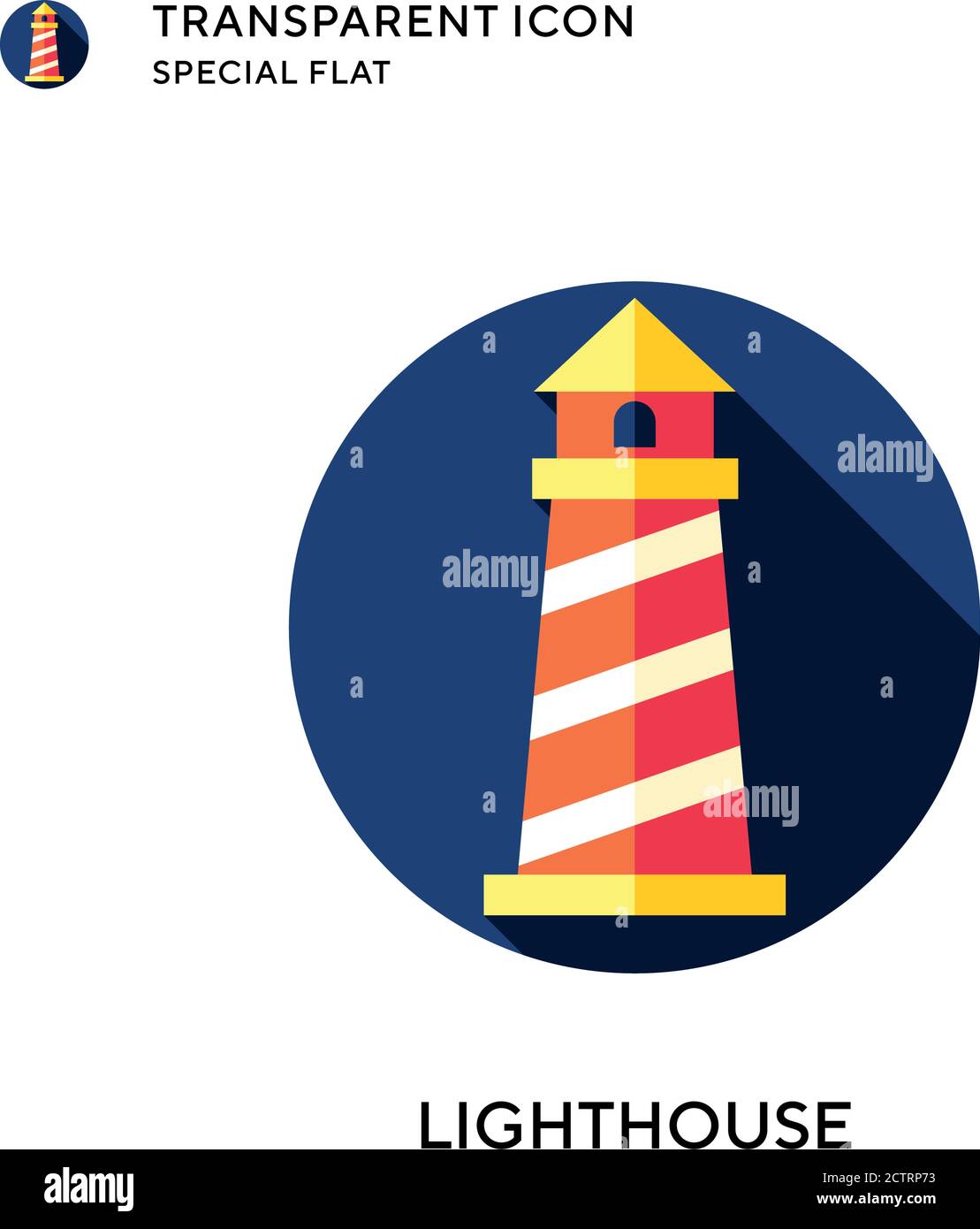 Lighthouse vector icon. Flat style illustration. EPS 10 vector Stock ...