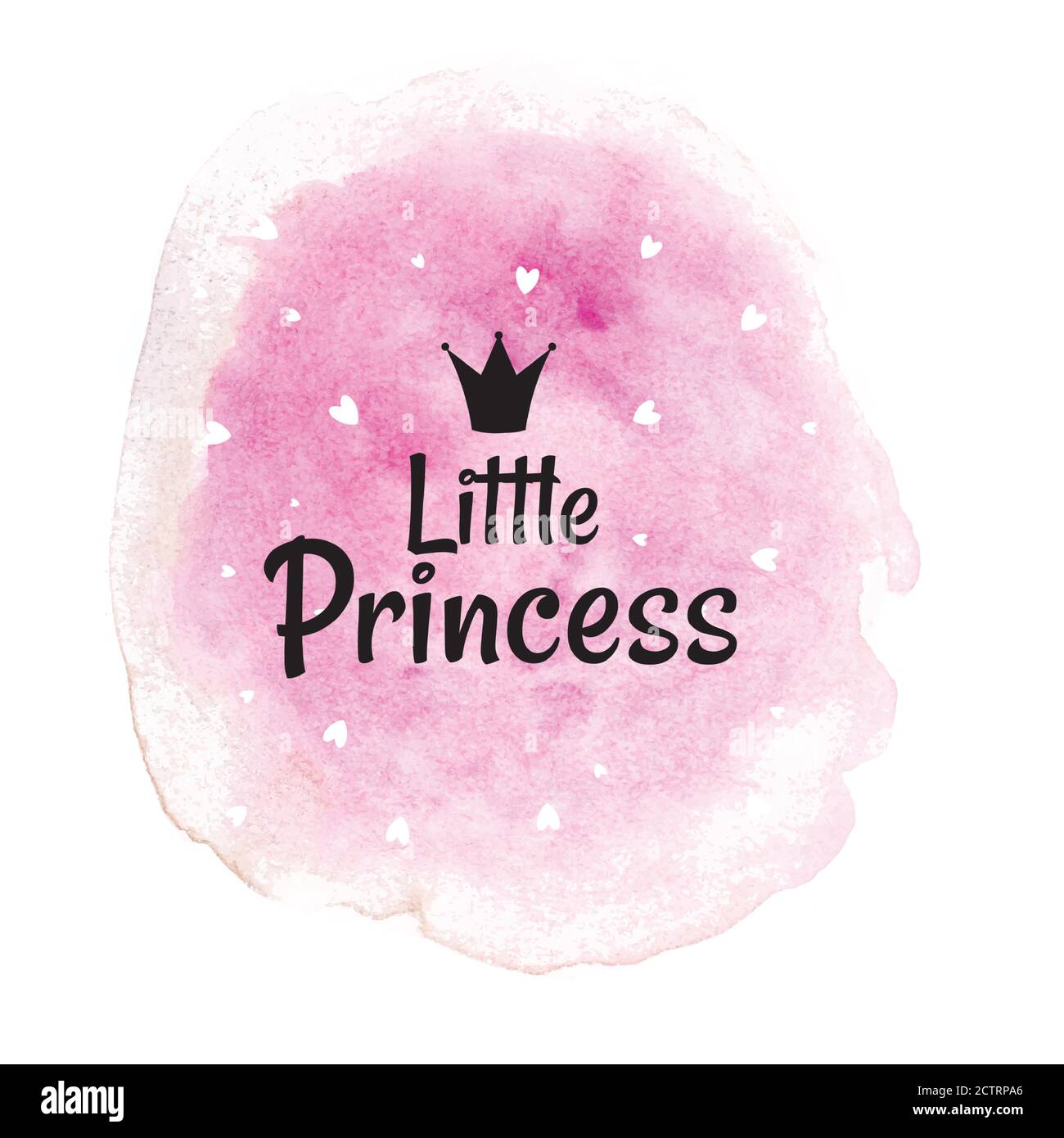 Little Princess Abstract Background with Rose Watercolor Splash. Vector ...
