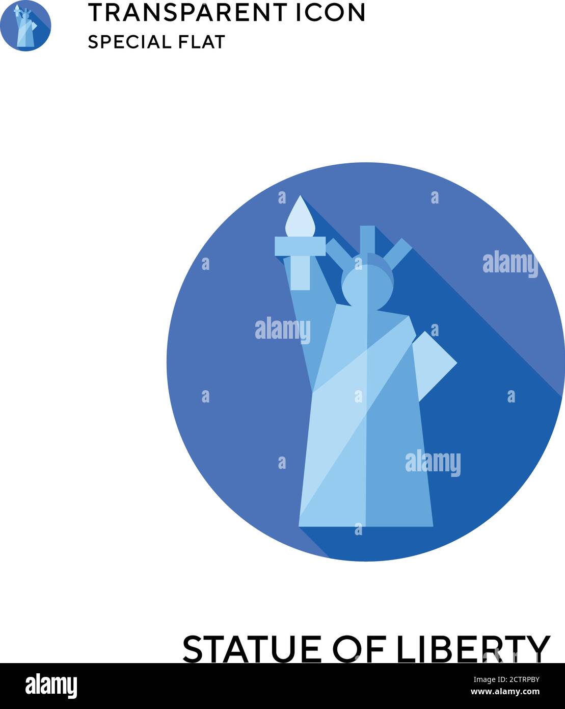 Statue of liberty vector icon. Flat style illustration. EPS 10 vector ...