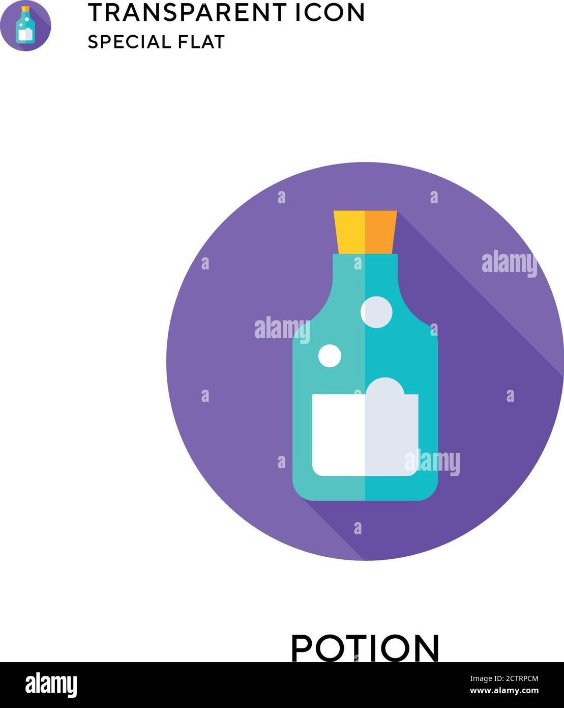 Potion bottle design flat style Cut Out Stock Images & Pictures - Alamy