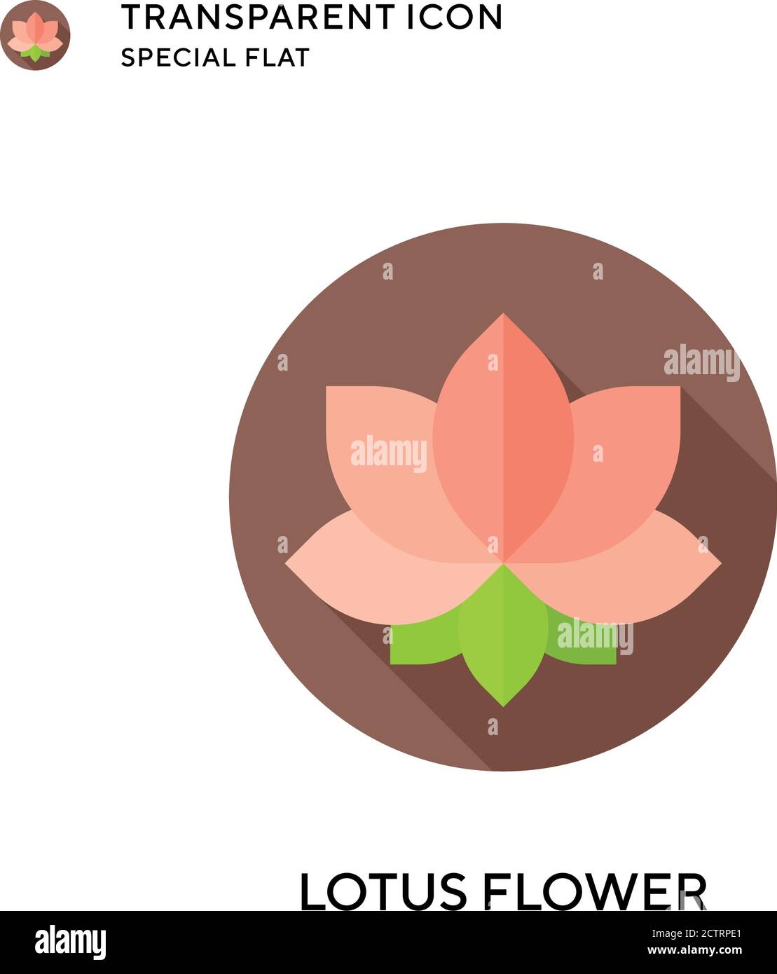 Lotus flower vector icon. Flat style illustration. EPS 10 vector Stock ...