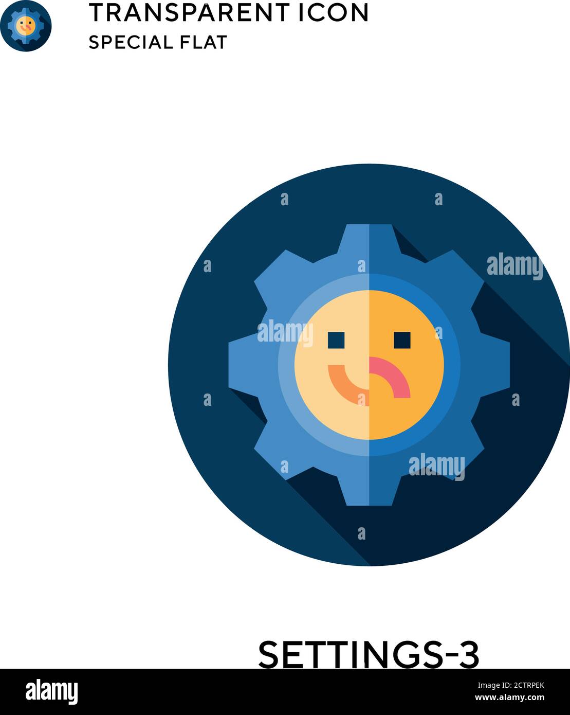 Settings-3 vector icon. Flat style illustration. EPS 10 vector Stock ...