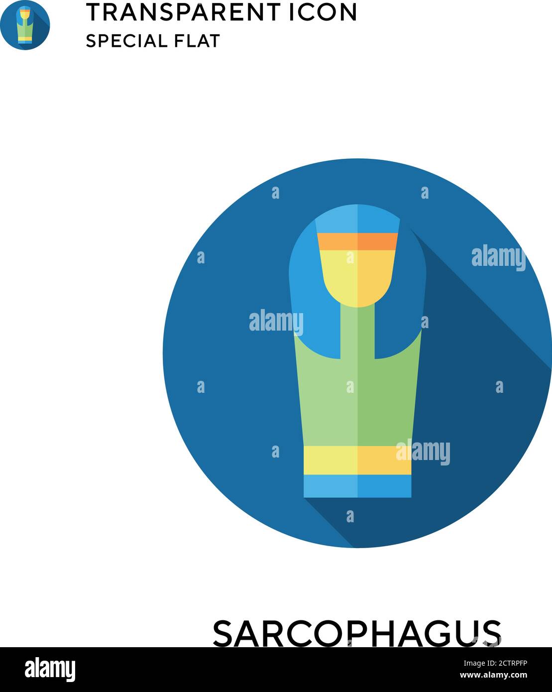 Sarcophagus vector icon. Flat style illustration. EPS 10 vector Stock ...