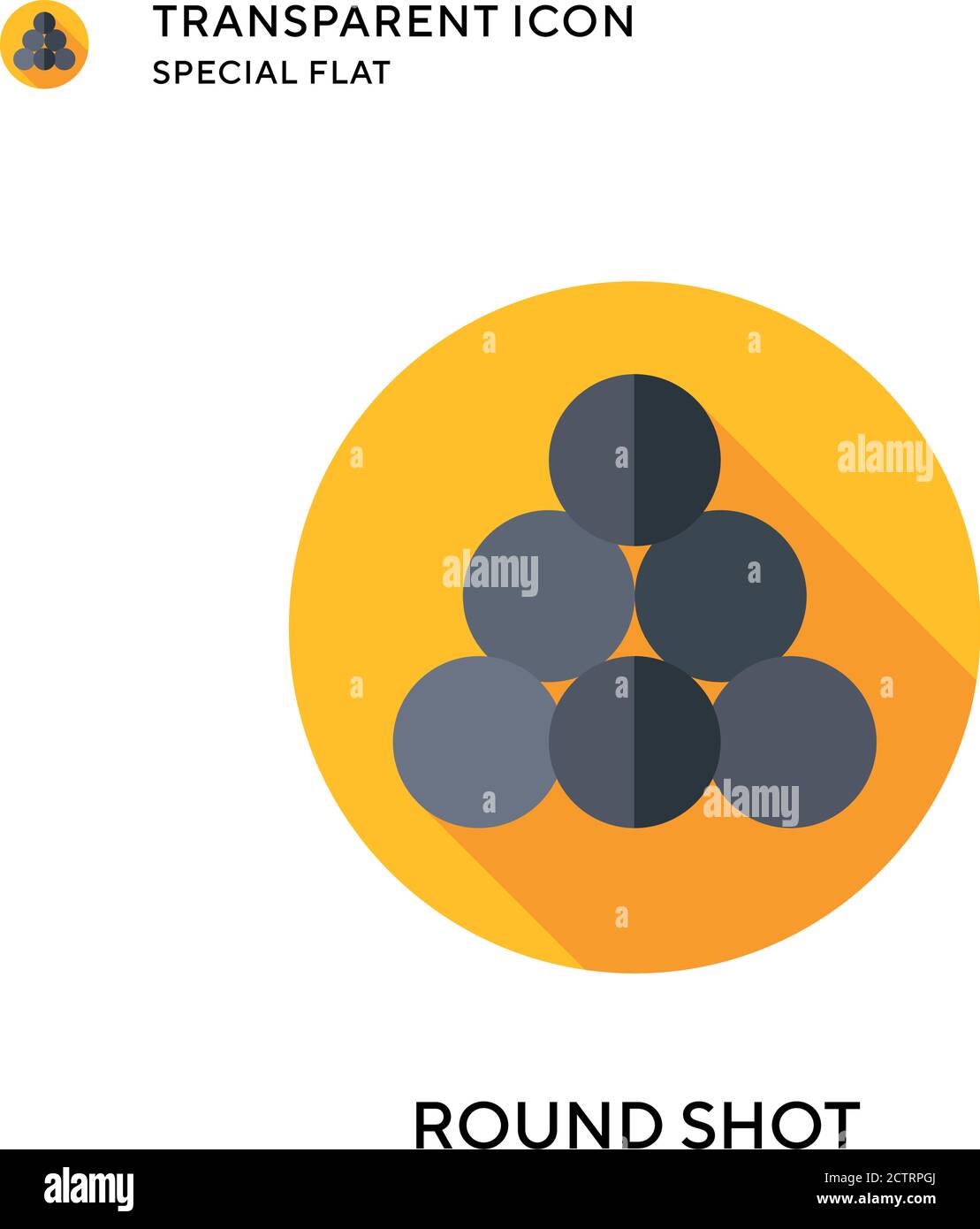 Round shot vector icon. Flat style illustration. EPS 10 vector Stock ...