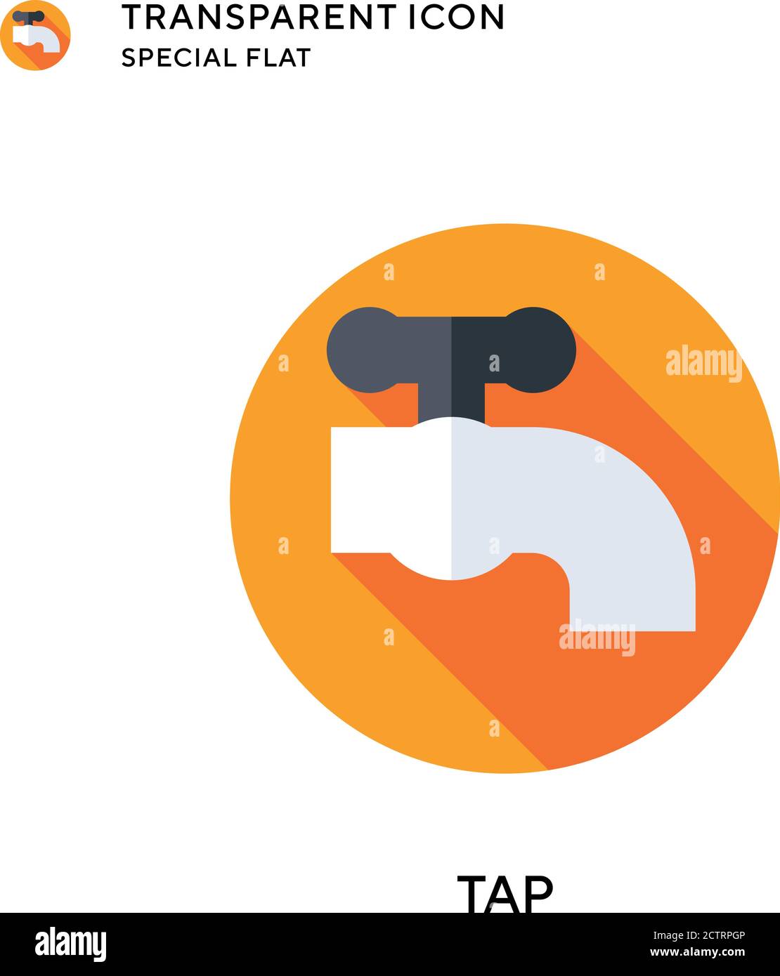 Tap vector icon. Flat style illustration. EPS 10 vector Stock Vector ...