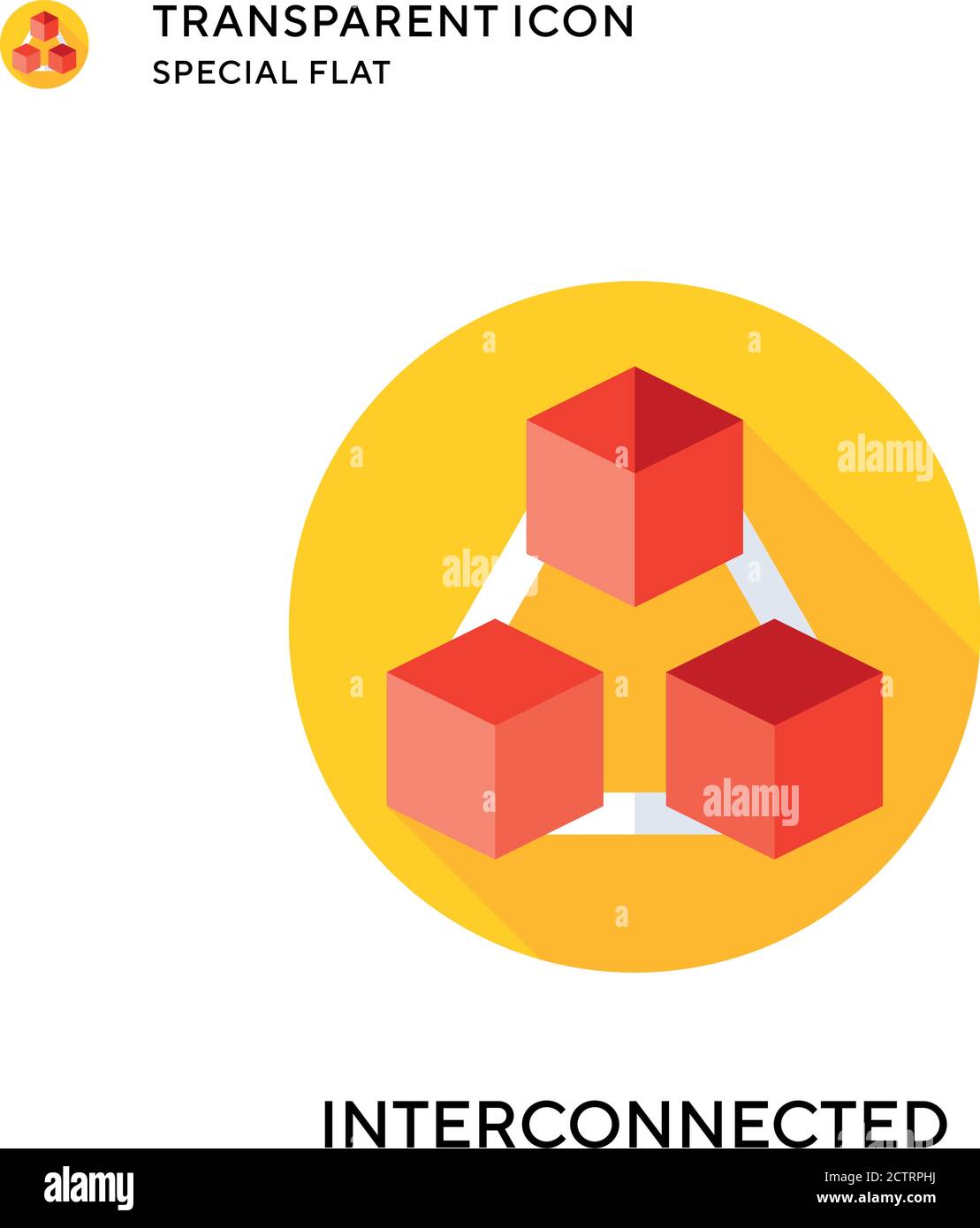 Interconnected vector icon. Flat style illustration. EPS 10 vector ...