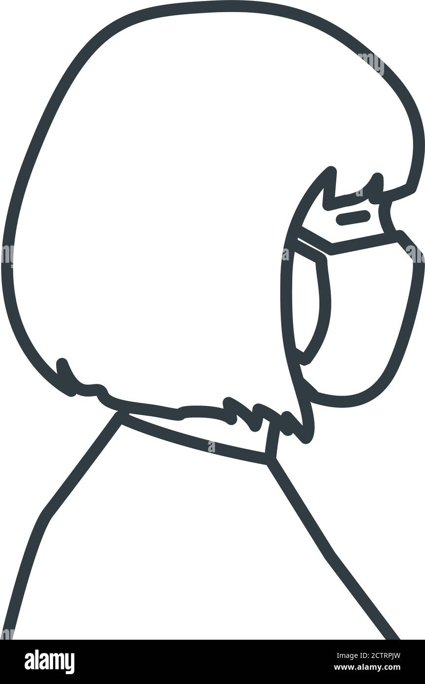 Surgical face mask woman Stock Vector Images - Alamy