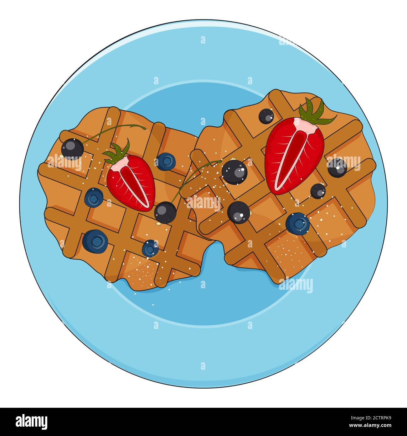 Homemade strawberry biscuit fresh Stock Vector Images - Alamy