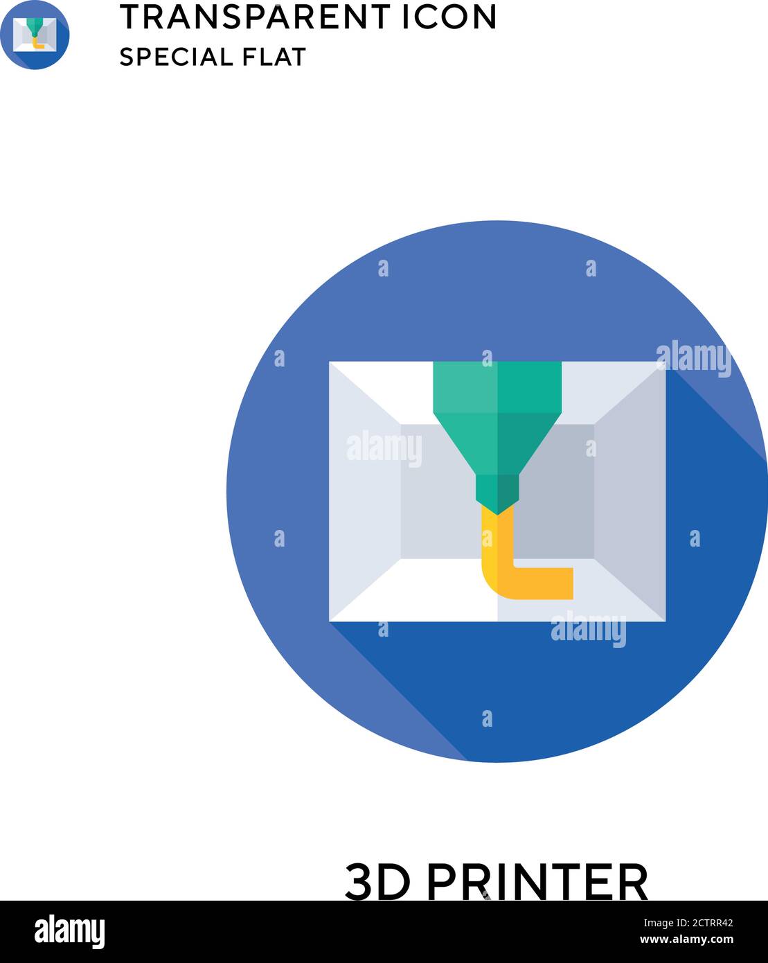 3d printer vector icon. Flat style illustration. EPS 10 vector Stock ...