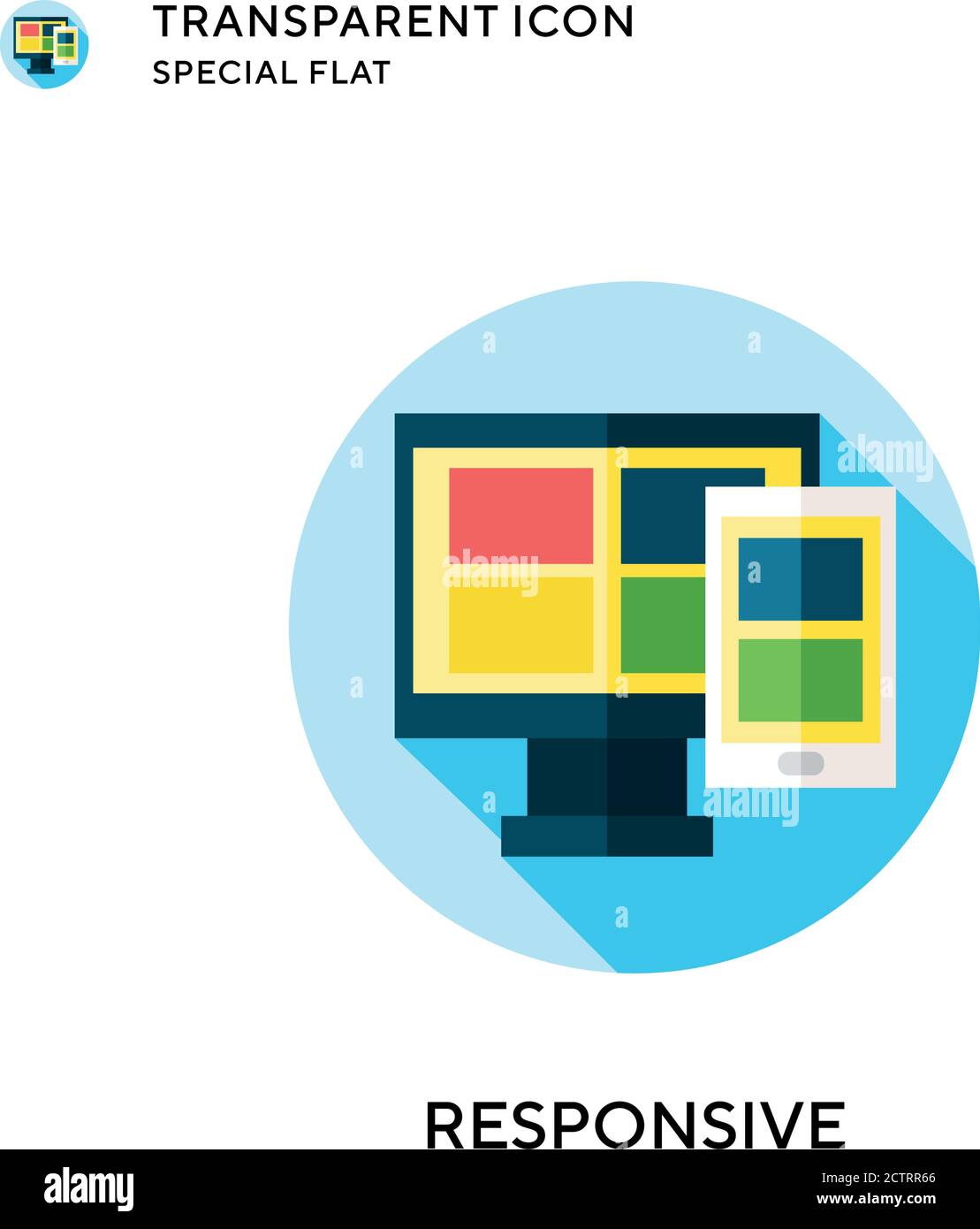 Responsive vector icon. Flat style illustration. EPS 10 vector Stock ...