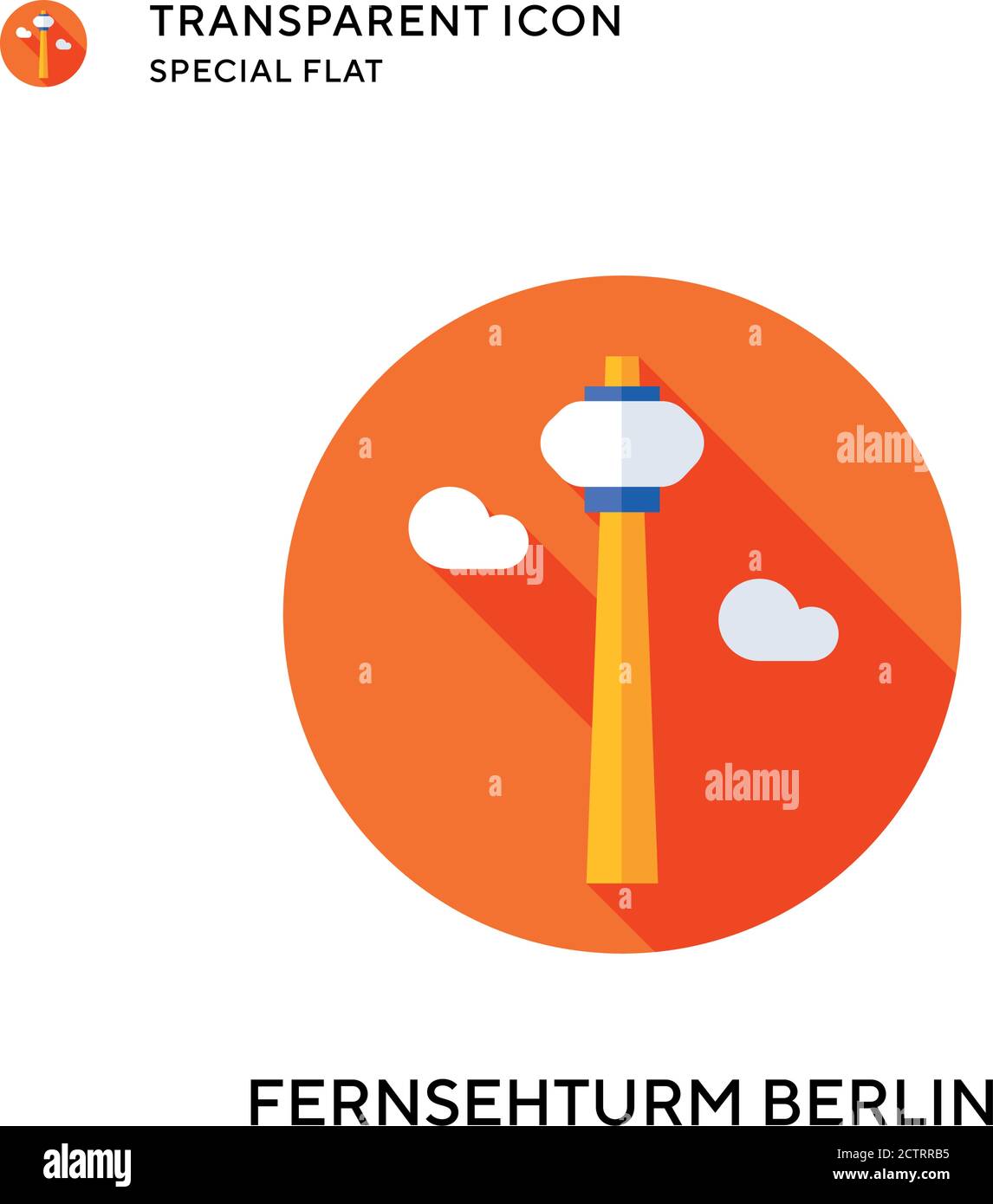 Fernsehturm berlin vector icon. Flat style illustration. EPS 10 vector Stock Vector Image & Art ...