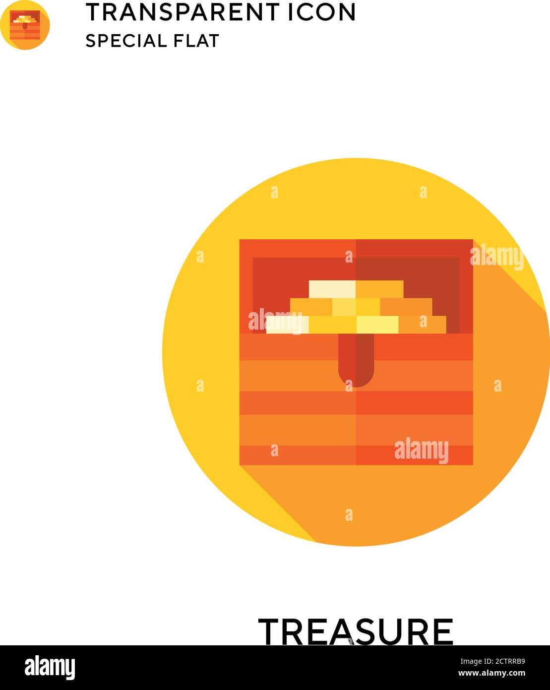 Treasure vector icon. Flat style illustration. EPS 10 vector Stock ...