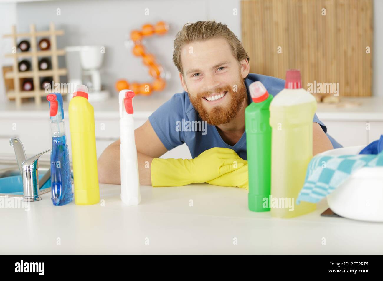 Male cleaner worried hi-res stock photography and images - Alamy
