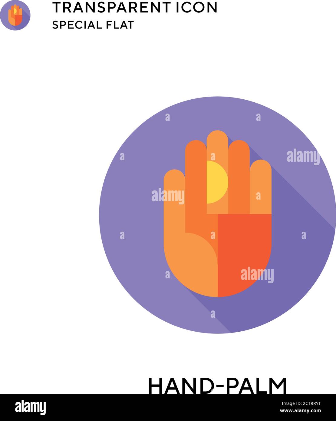 Hand-palm vector icon. Flat style illustration. EPS 10 vector Stock ...