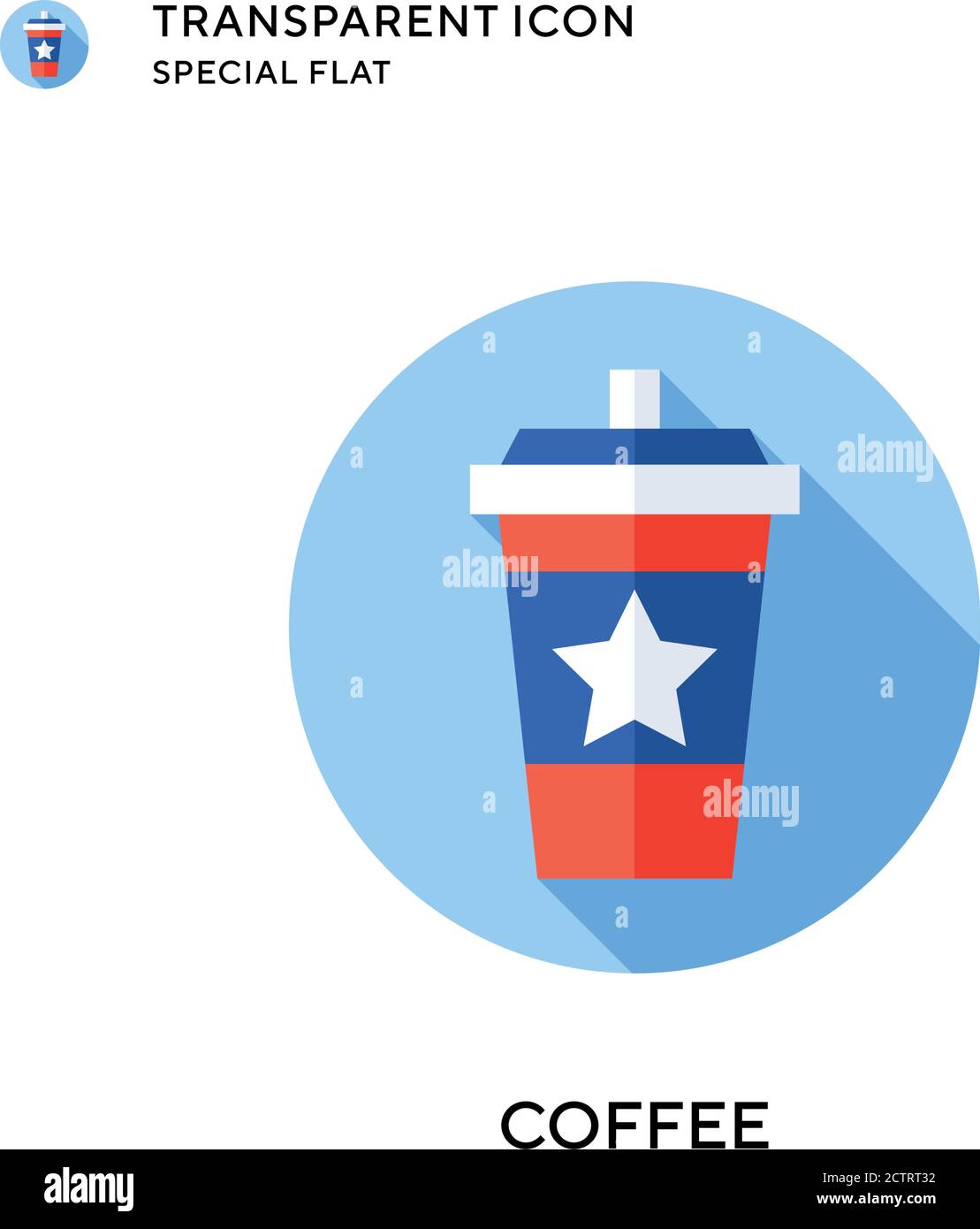 Coffee vector icon. Flat style illustration. EPS 10 vector Stock Vector ...