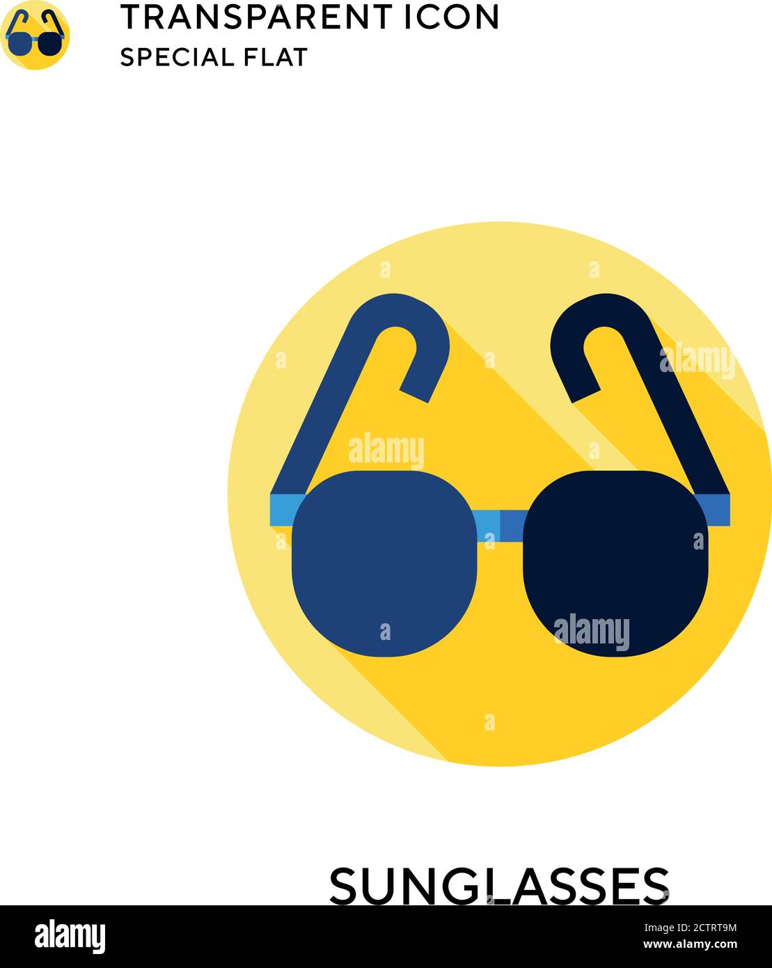 Sunglasses vector icon. Flat style illustration. EPS 10 vector Stock ...