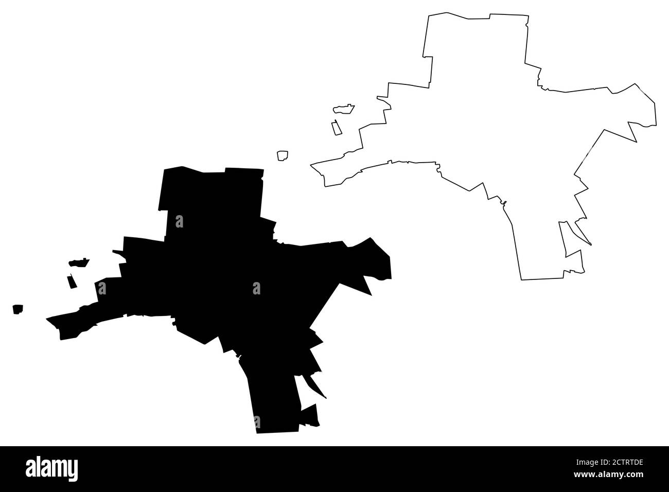 Pretoria City (Republic of South Africa, RSA, Gauteng Province) map ...