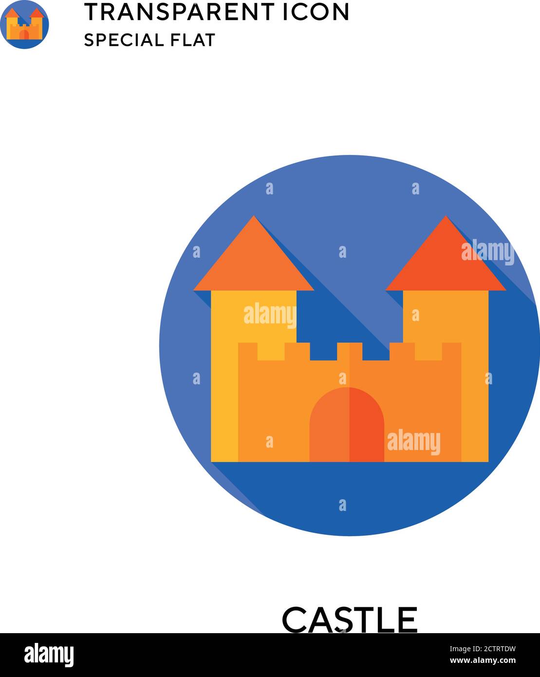 Castle vector icon. Flat style illustration. EPS 10 vector Stock Vector ...