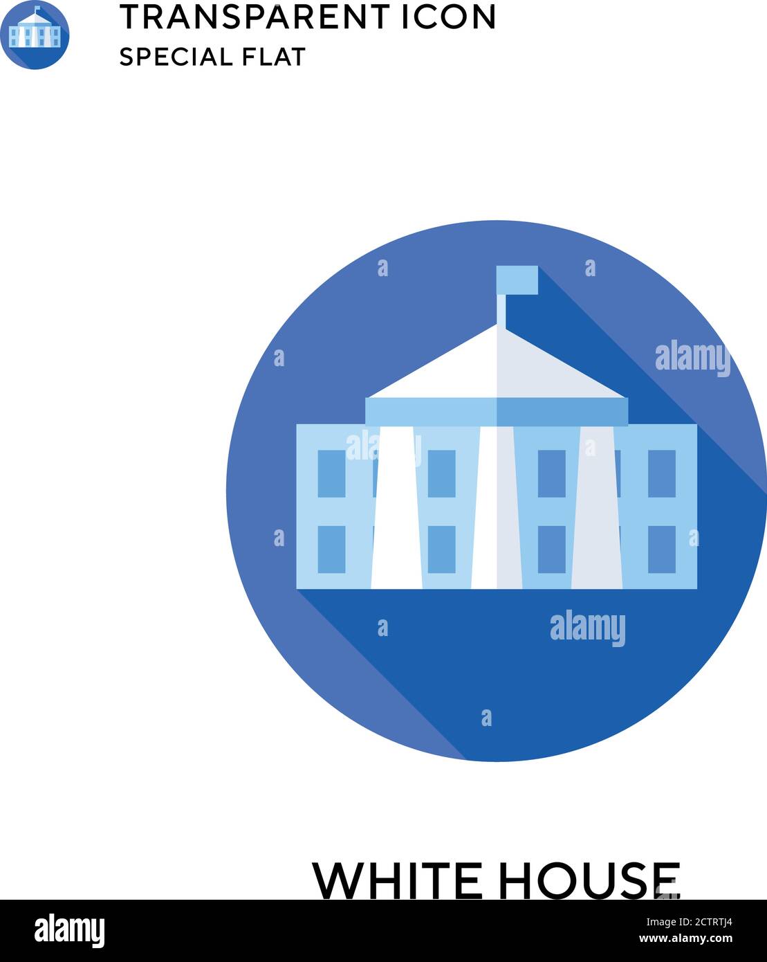 White house vector icon. Flat style illustration. EPS 10 vector Stock ...