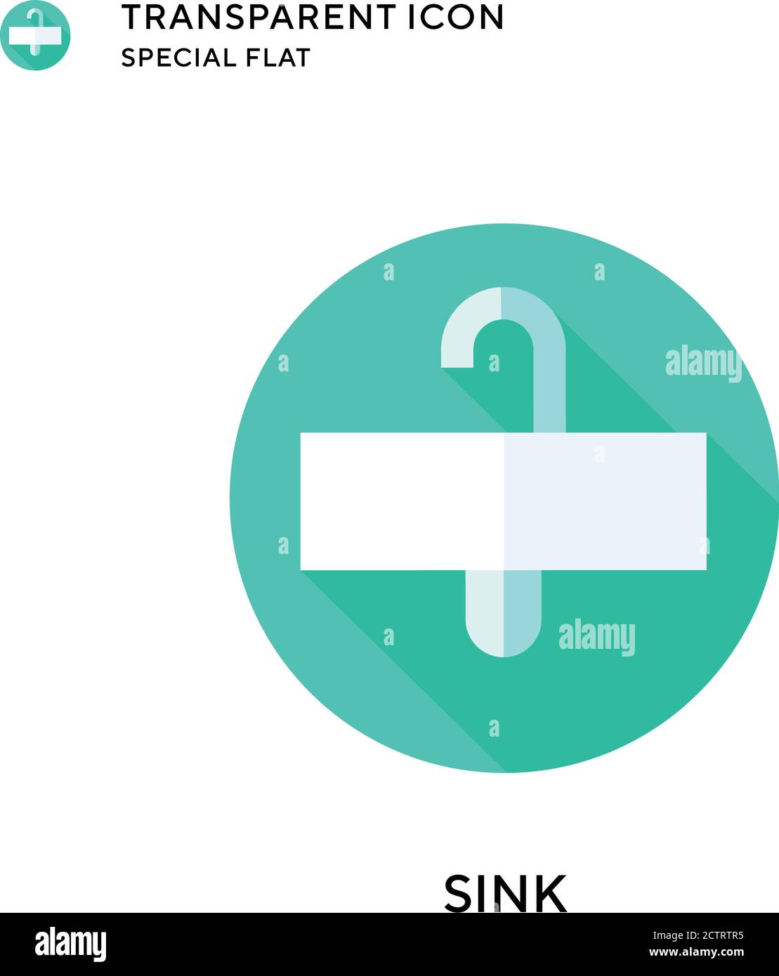 Sink vector icon. Flat style illustration. EPS 10 vector Stock Vector ...