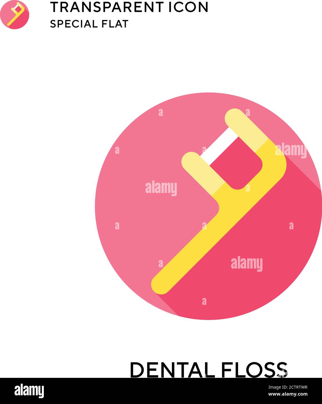 Dental floss vector icon. Flat style illustration. EPS 10 vector Stock ...