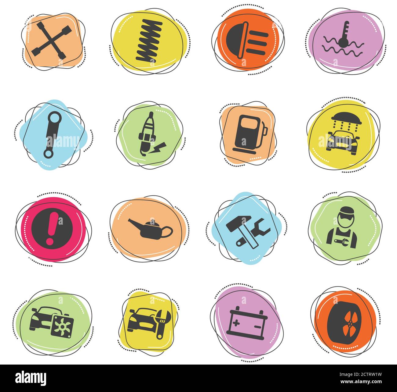 car service icon set Stock Vector Image & Art - Alamy