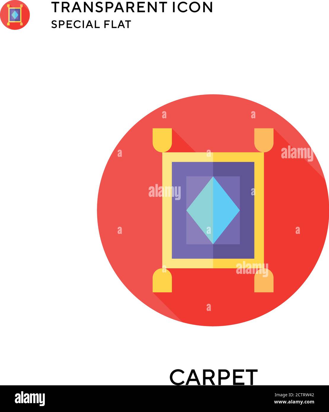 Carpet vector icon. Flat style illustration. EPS 10 vector Stock Vector ...