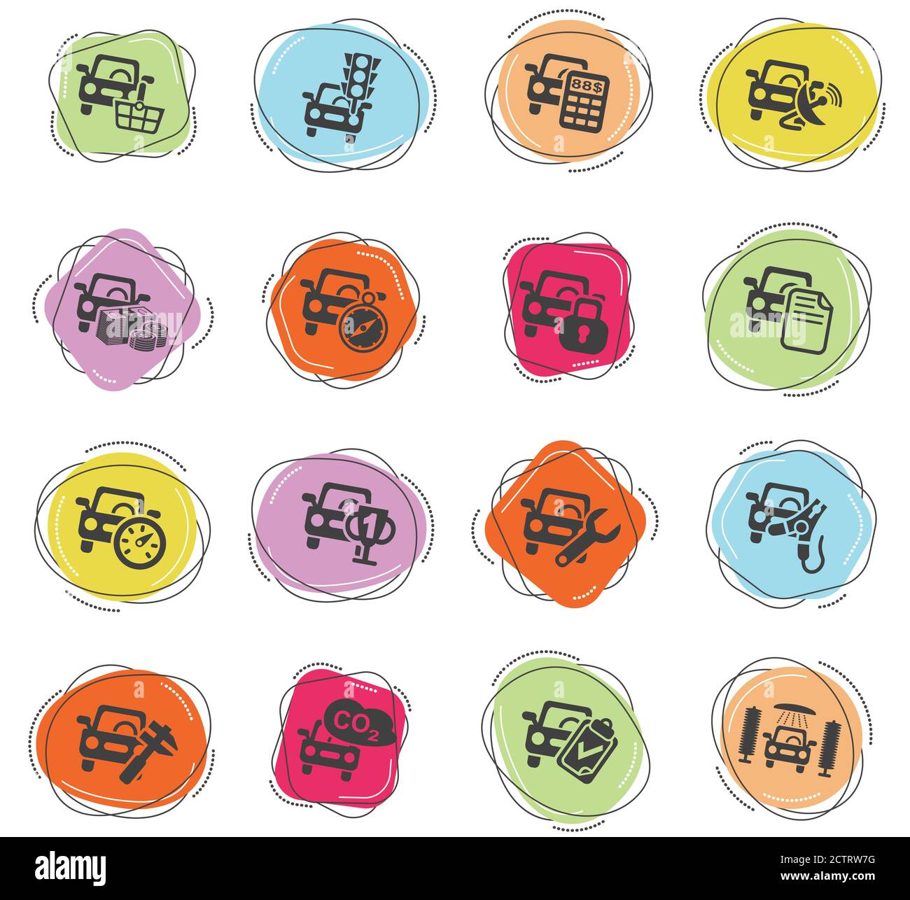 car service icon set Stock Vector Image & Art - Alamy