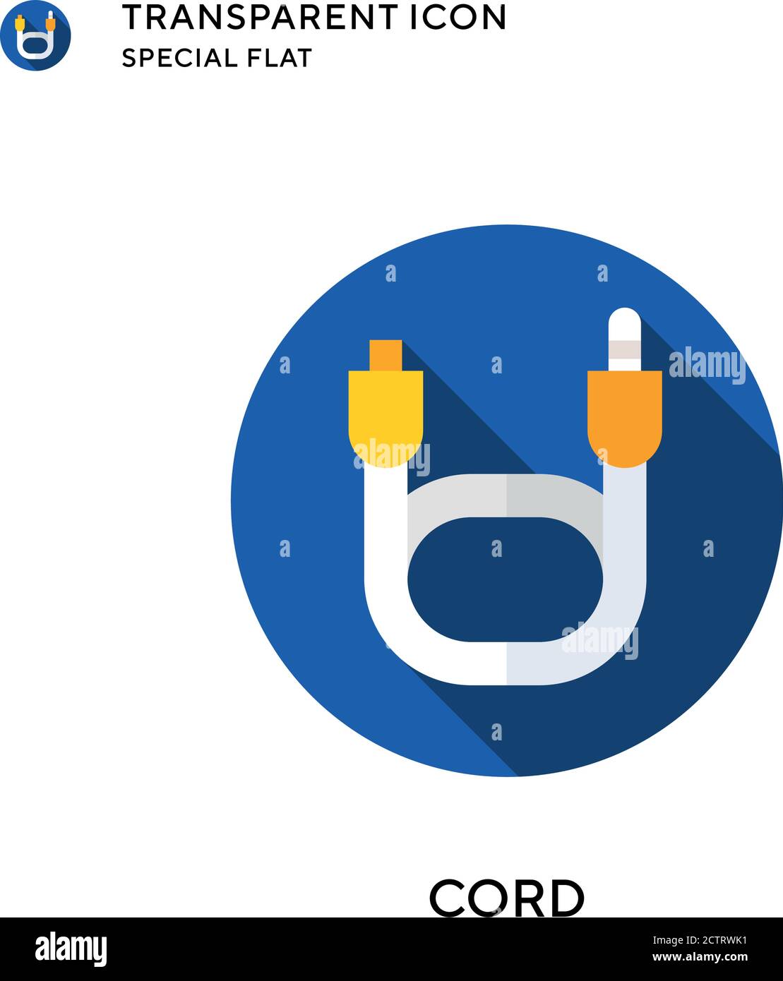 Cord vector icon. Flat style illustration. EPS 10 vector Stock Vector ...