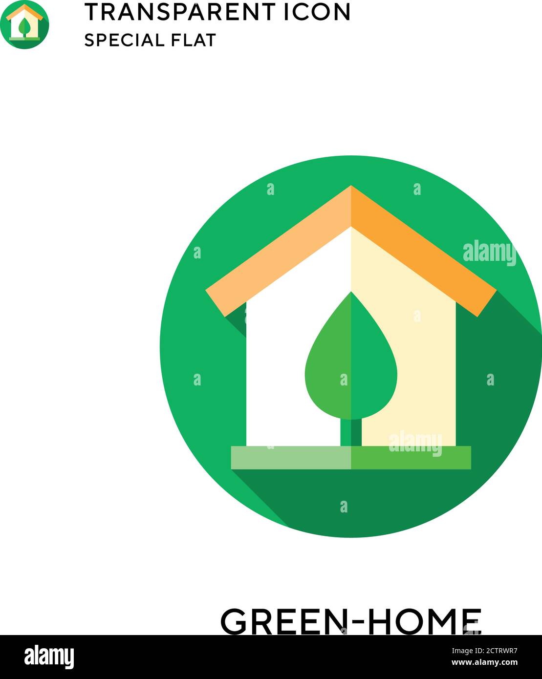 Green-home vector icon. Flat style illustration. EPS 10 vector Stock ...