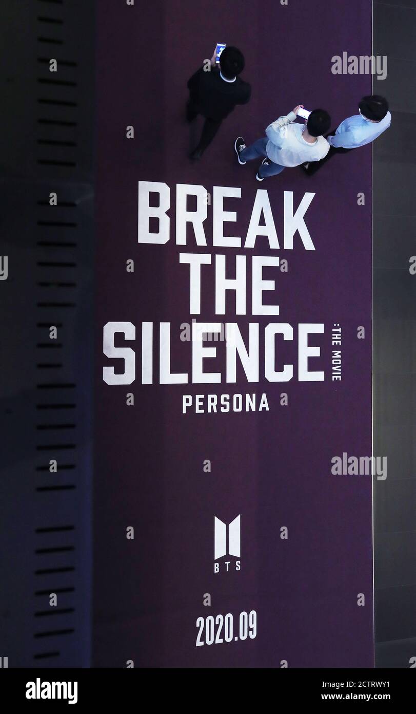 25th Sep, 2020. BTS' 4th movie released A Seoul theater is decorated ...