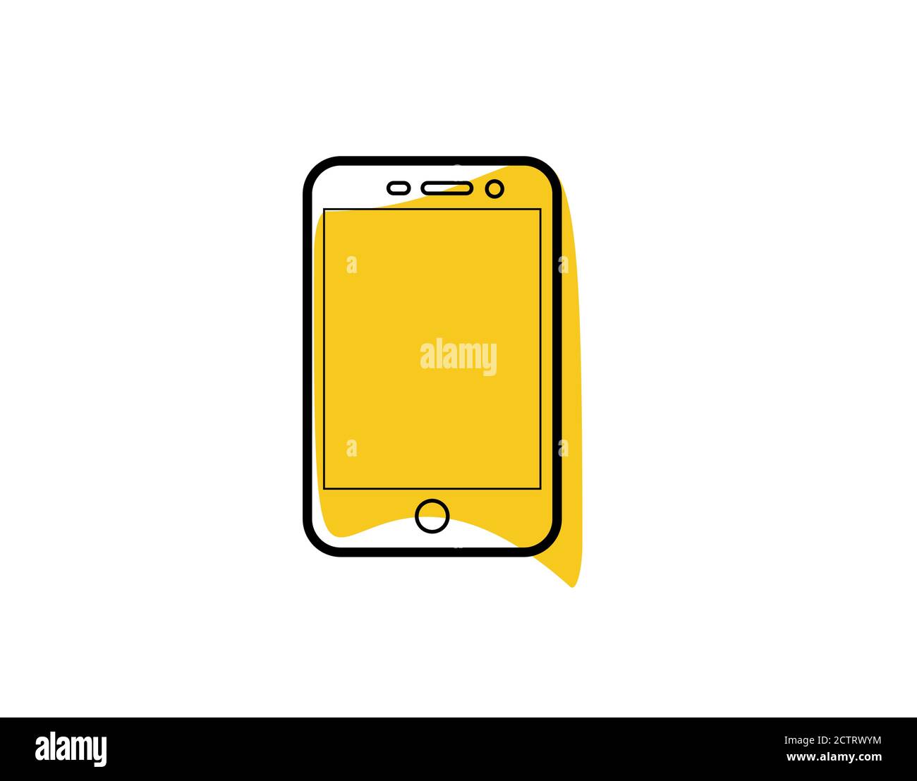 Digital Mobile Icon on white background in vector illustration Stock ...