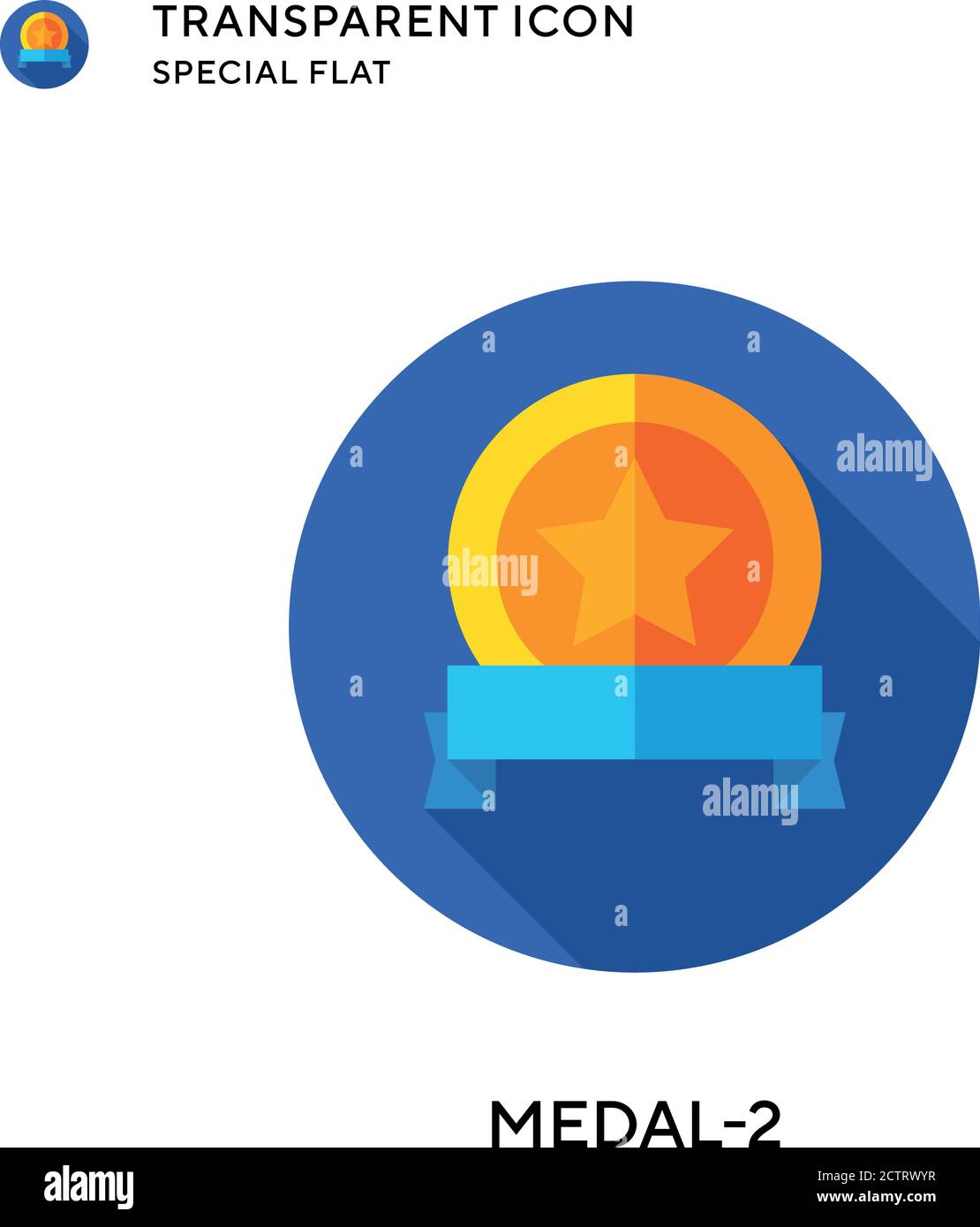 Medal-2 vector icon. Flat style illustration. EPS 10 vector Stock ...